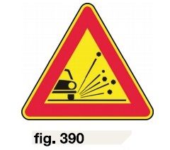 CARTELLO STRADA DEFORMATA CM. 90